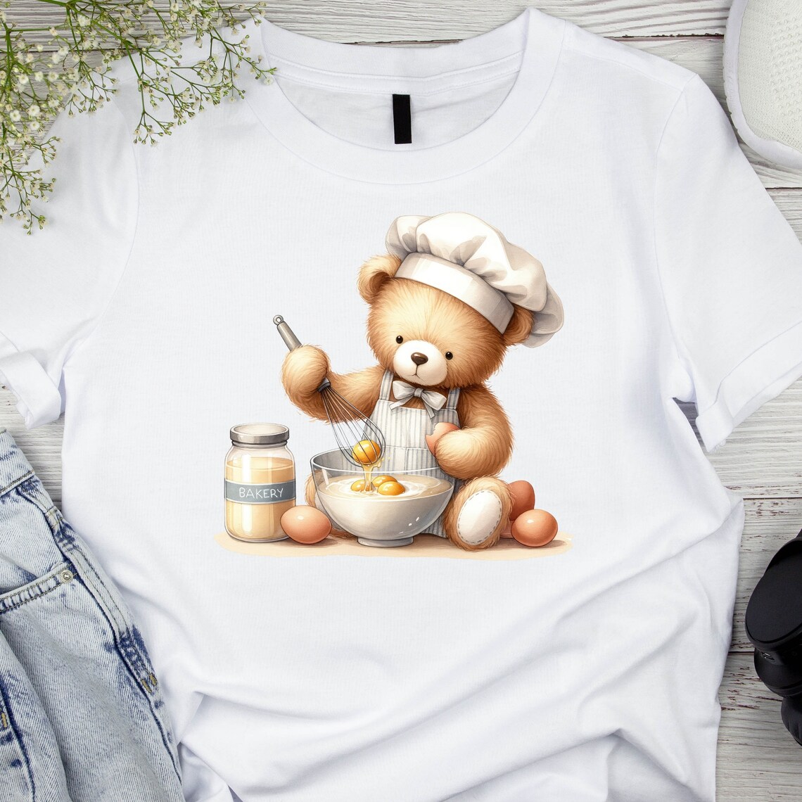 68 Chef Teddy Bear Watercolor Clipart, Nursery Clipart, Card Making ...