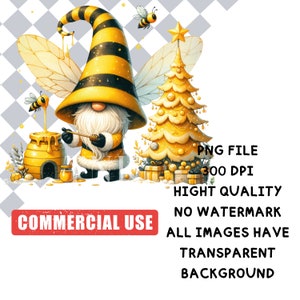 Watercolor 47 Bee Gnome Clipart Bundles, Gnome With Flowers, Clipart ...