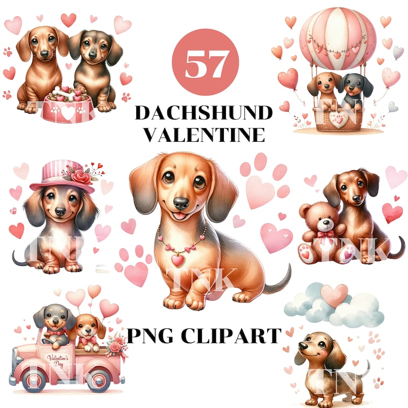 Dachshund Valentines - Etsy
