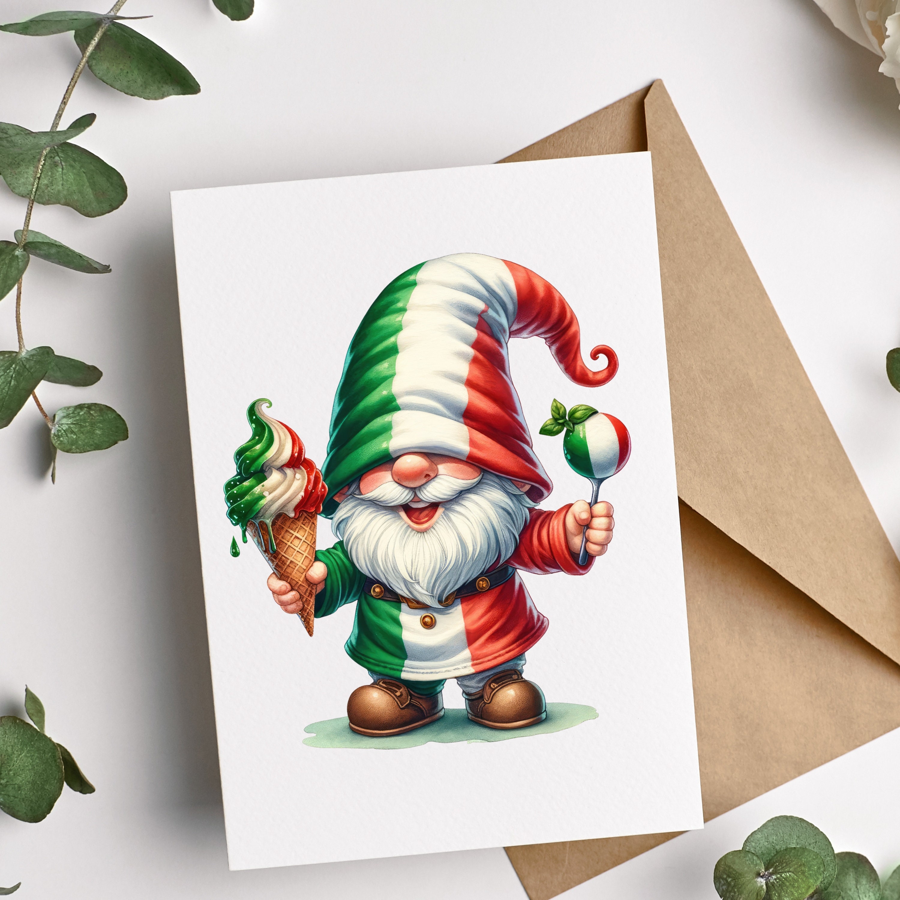 Watercolor Cute Italian Gnome 1 Clipart,pizza Gnome Clipart,papa Pizza ...
