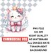 Watercolor Cute Birthday Cat Clipart Sublimation, Cat Clipart,animal ...