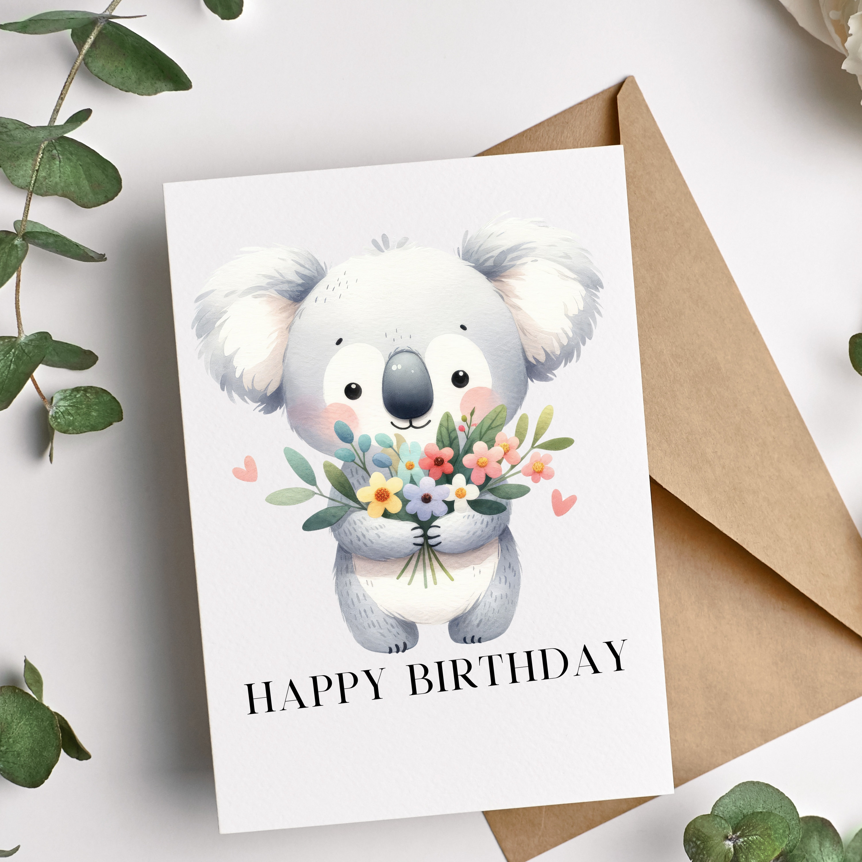 Watercolor Koala in Springs Clipart Sublimation,baby Koala Clipart ...