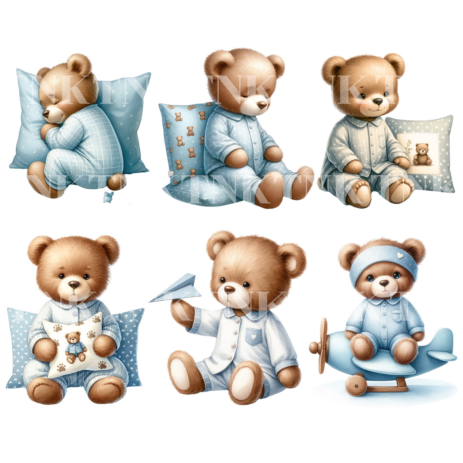 45 Blue Teddy Bear Clipart for Baby Showers - Cute Gift Nursery Teddy ...