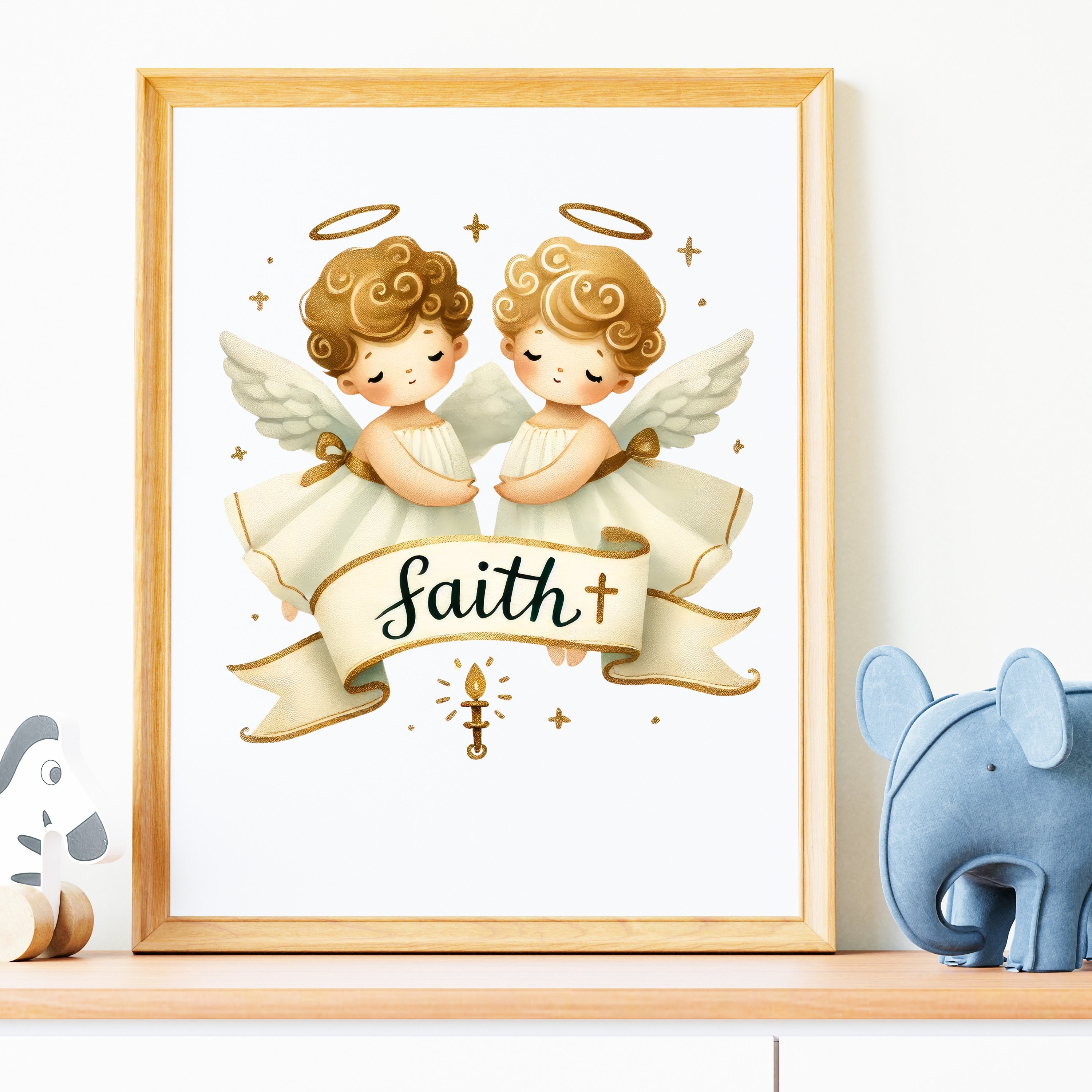 Cute Angel Watercolor Clipart Treasury, Premium Baptism & Christening ...