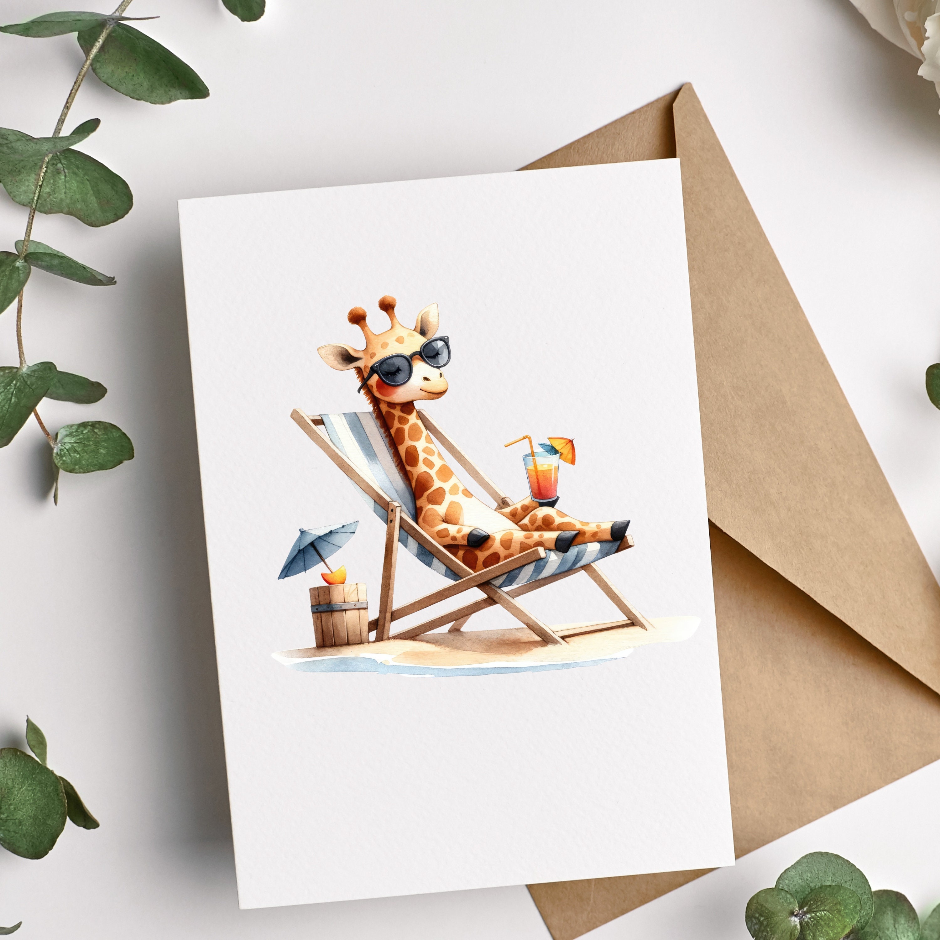 Watercolor Summer Animals SET 2 Clipart Bundle, Commercial Use, Digital ...