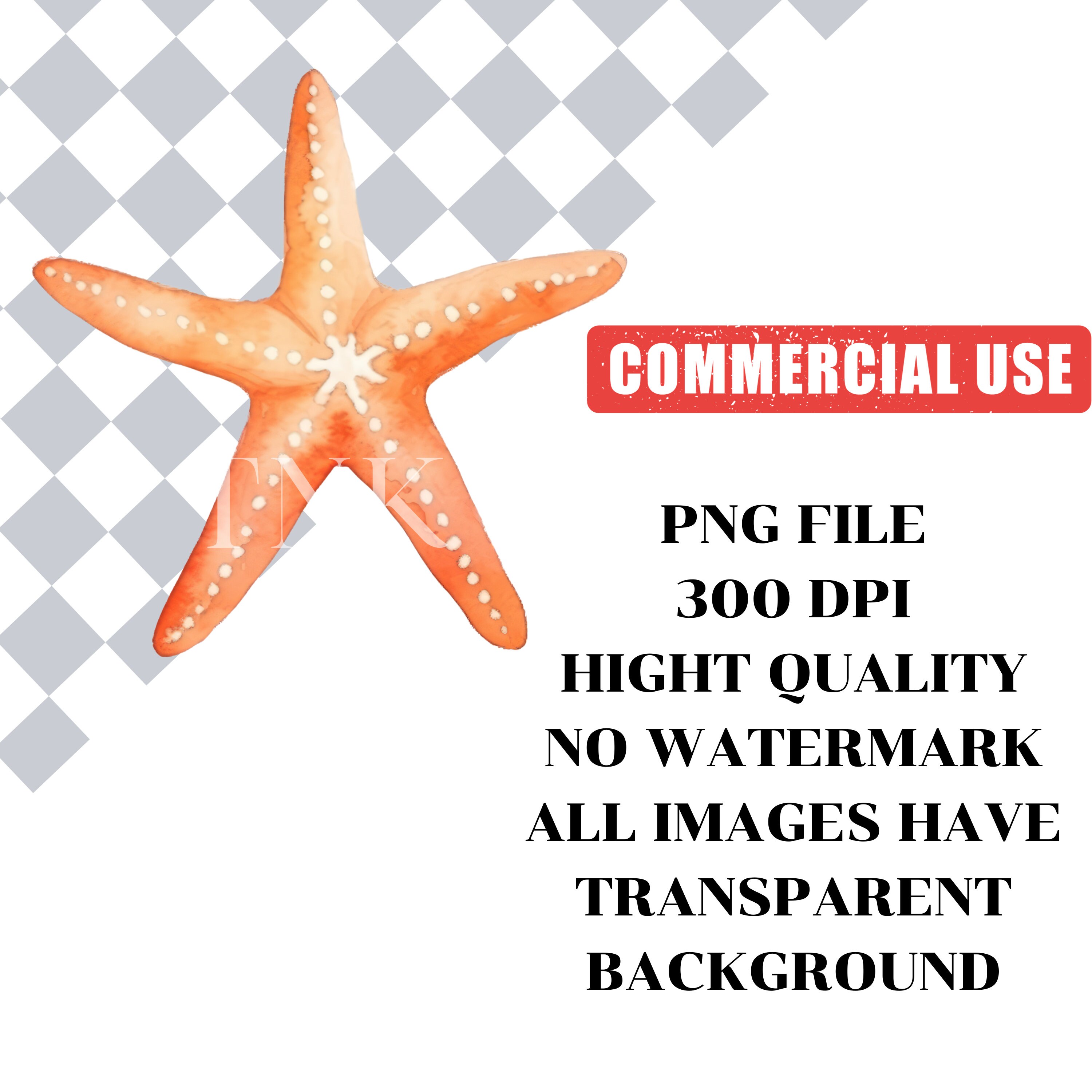 Watercolor STARFISH Clipart Bundle,ocean Clipart, Sea Clipart, Clipart ...