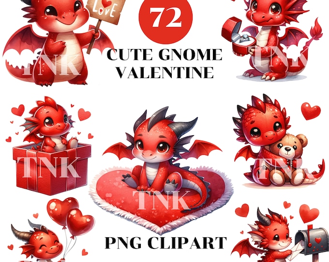 Premium Vector Clipart - Kawaii Valentines Day Dragons - Valentines Day ...