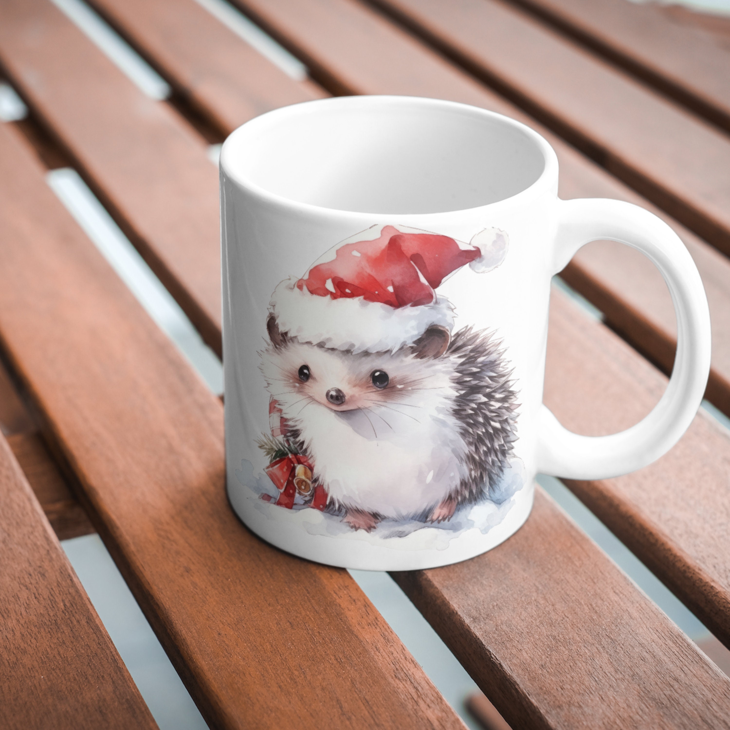 Watercolor 10 Christmas Hedgehog Clipart Bundle,hedgehog Clipart for ...