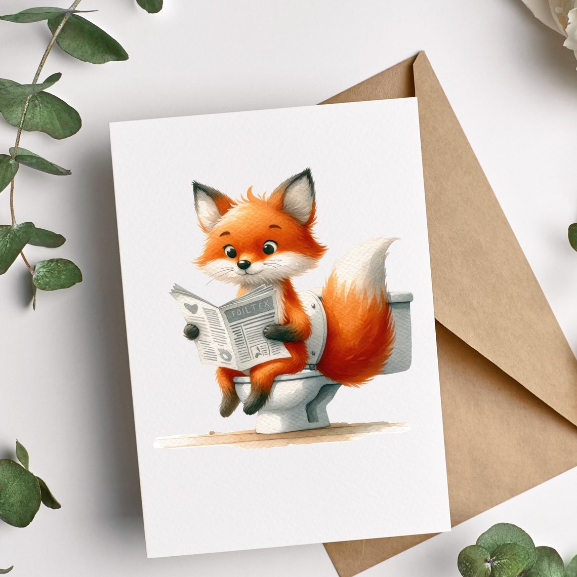 28 Watercolor Cute Animals in the Toilet Clipart Bundle, Nursery Art ...