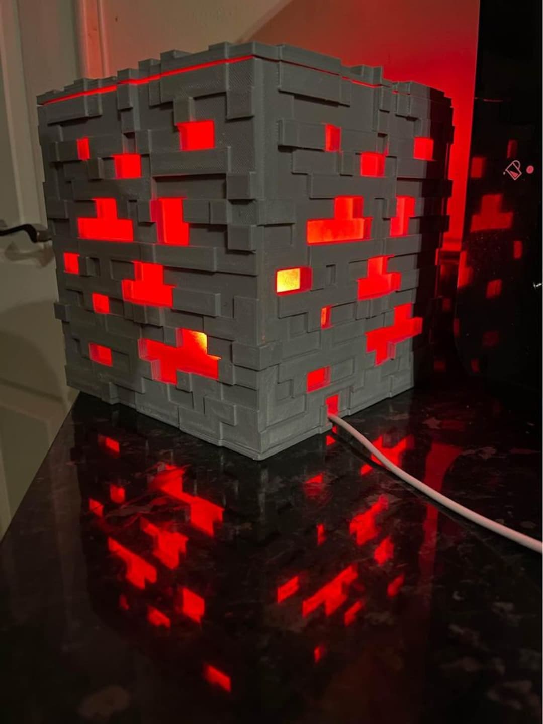 3D Printed Minecraft Inspired Block Lamp 15cm X 15cm Colour - Etsy