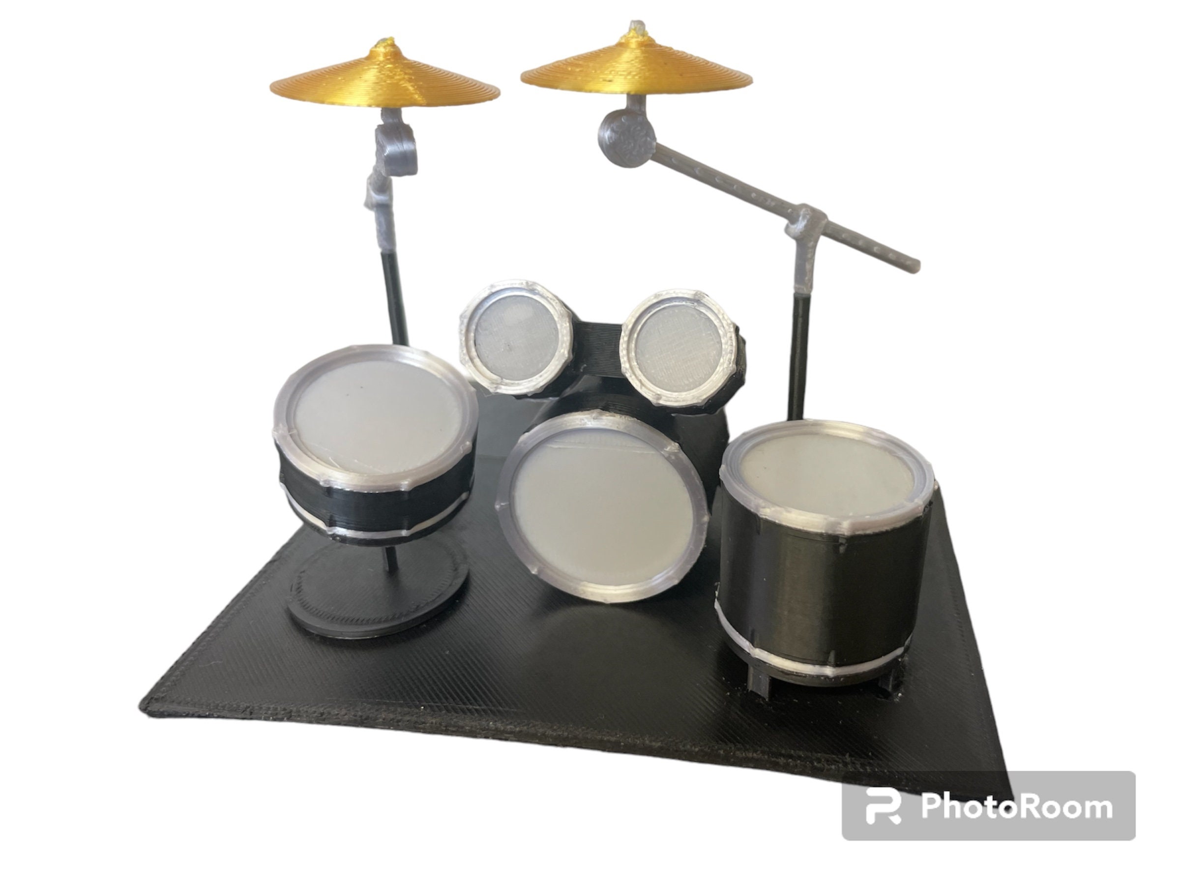 1:12 Scale Dolls House Complete Drum Kit 3D Printed Music Rock Band ...