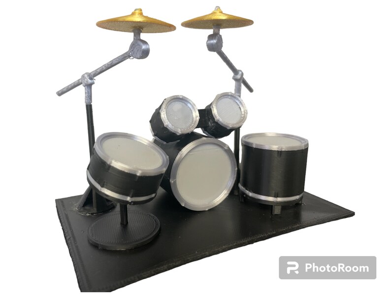 1:12 Scale Dolls House Complete Drum Kit 3D Printed Music Rock Band ...