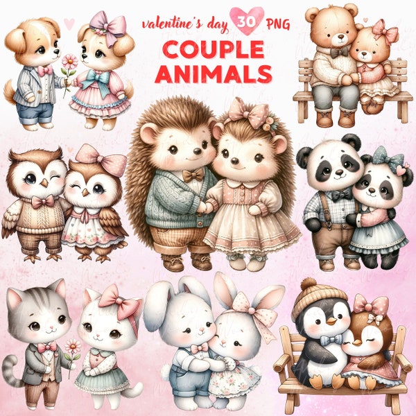 Cute Animals Clipart - Etsy