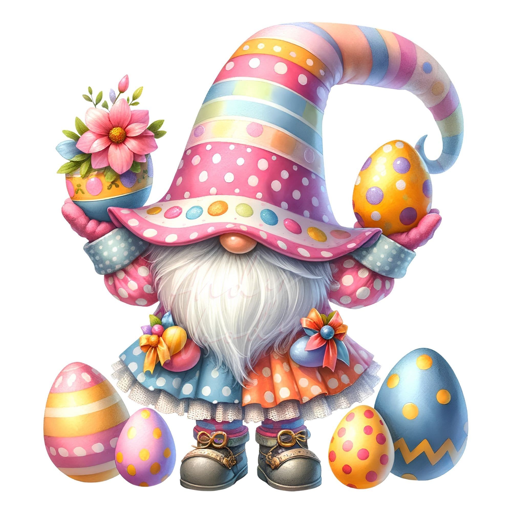 Easter Gnome Watercolor Clipart, Easter Gnome PNG, Gnome PNG, Gnome ...