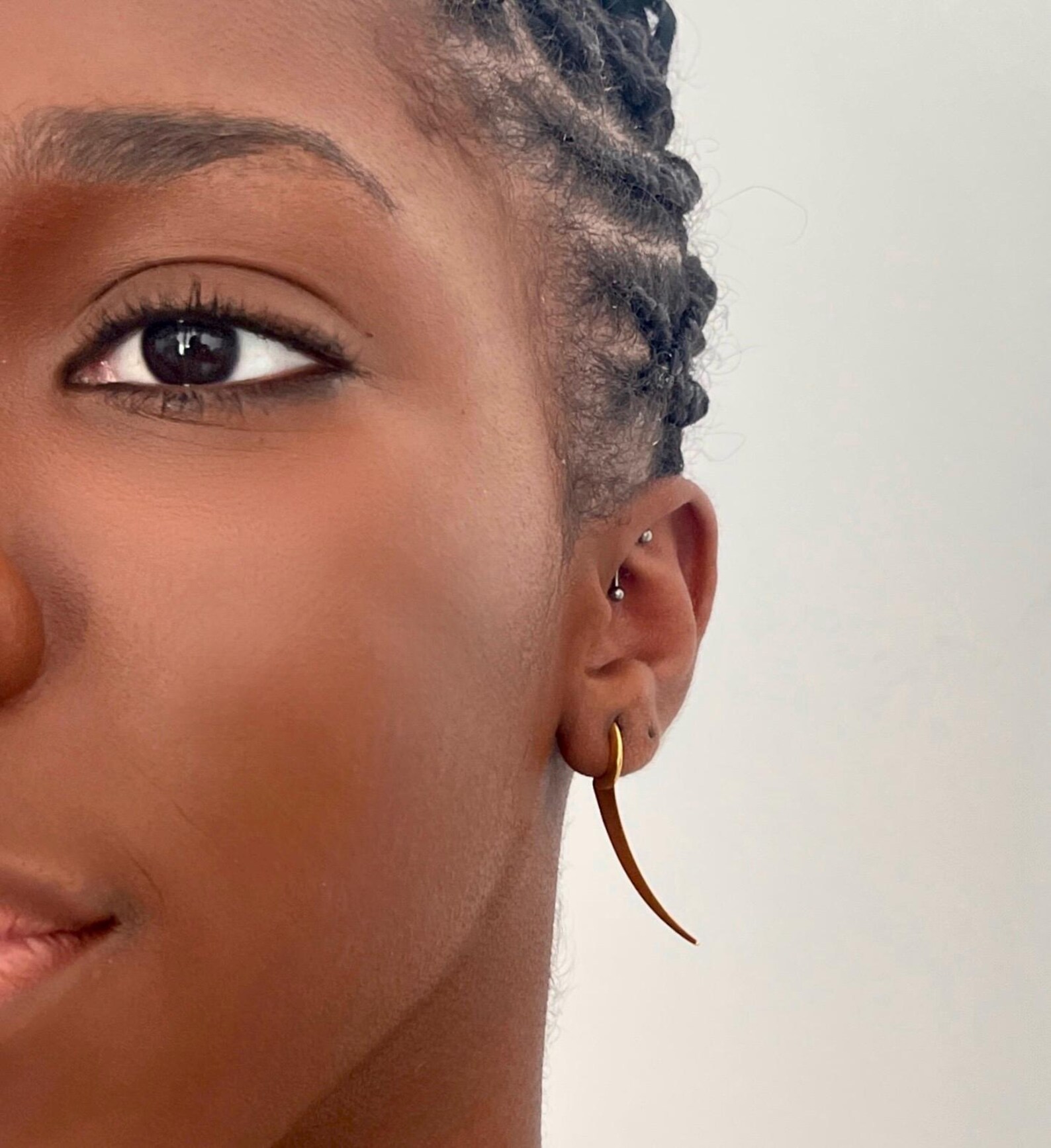 Bold Stainless Steel Pointy Long Earrings Sharp Golden Earrings ...