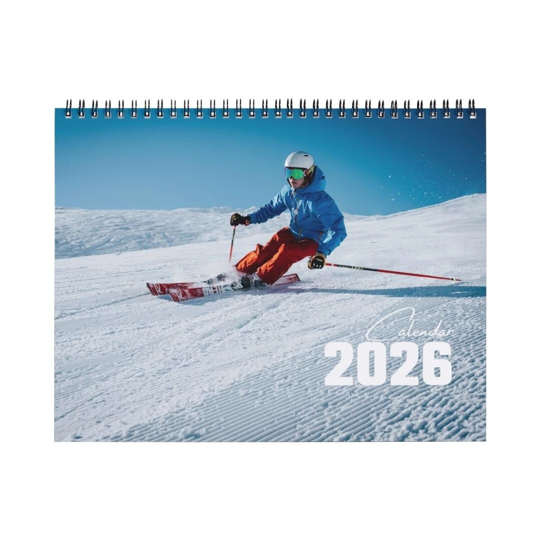Ski Calendar, 2026 Ski Calendar, Ski Wall Calendar, Ski Desk Calendar ...