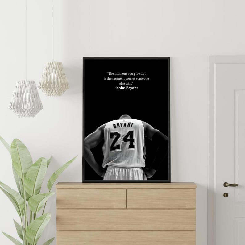 Kobe Bryant Motivational Poster, Motivational Print, Motivation Wall ...