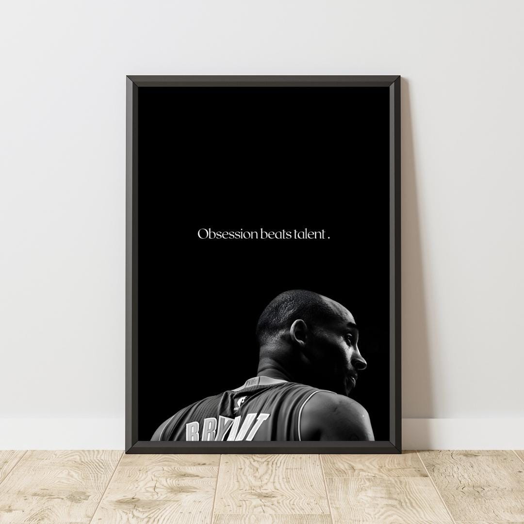 Kobe Bryant Motivational Poster, Motivational Print, Motivation Wall ...