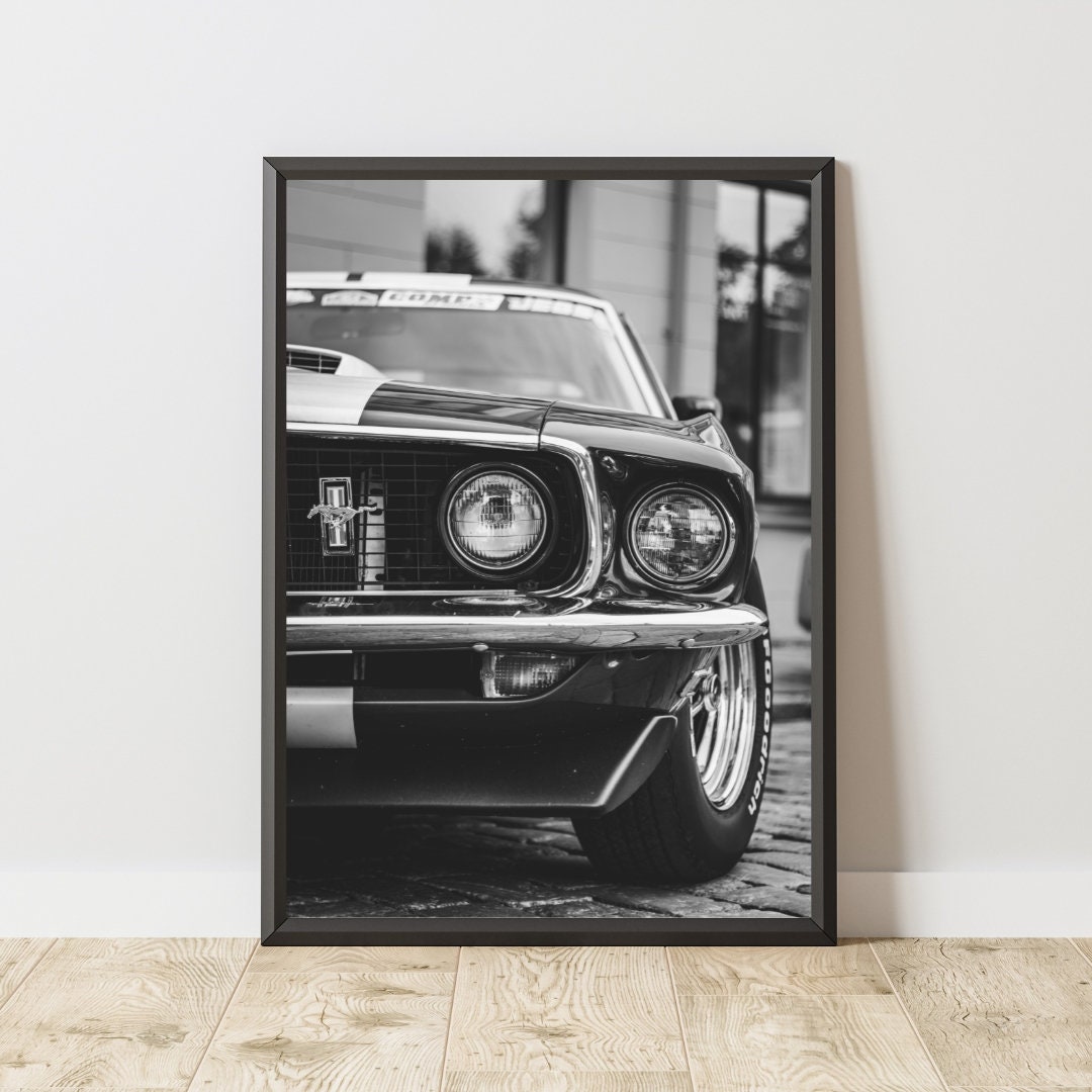 Vintage Ford Mustang Poster, Vintage Ford Mustang Print, Ford Mustang ...