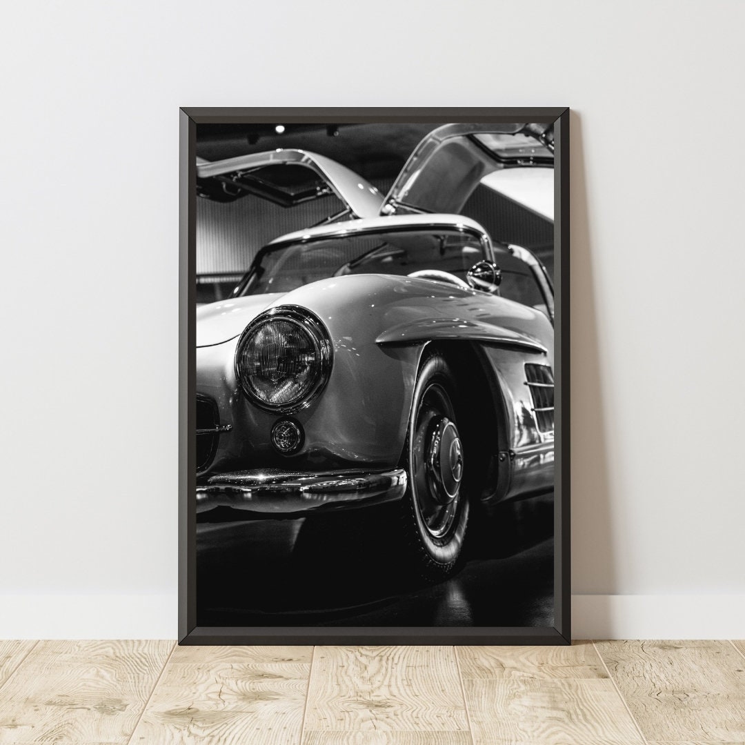 Mercedes 300 SL Poster, Mercedes 300 SL Print, Vintage Mercedes Wall ...