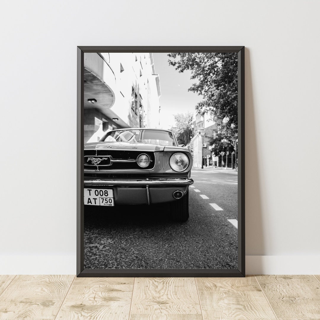 Vintage Ford Mustang Poster, Vintage Ford Mustang Print, Ford Mustang ...