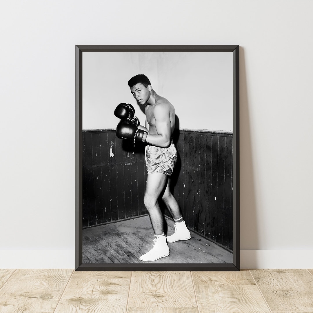 Muhammad Ali Poster, Muhammad Ali Print, Muhammad Ali Wall Art, Black ...