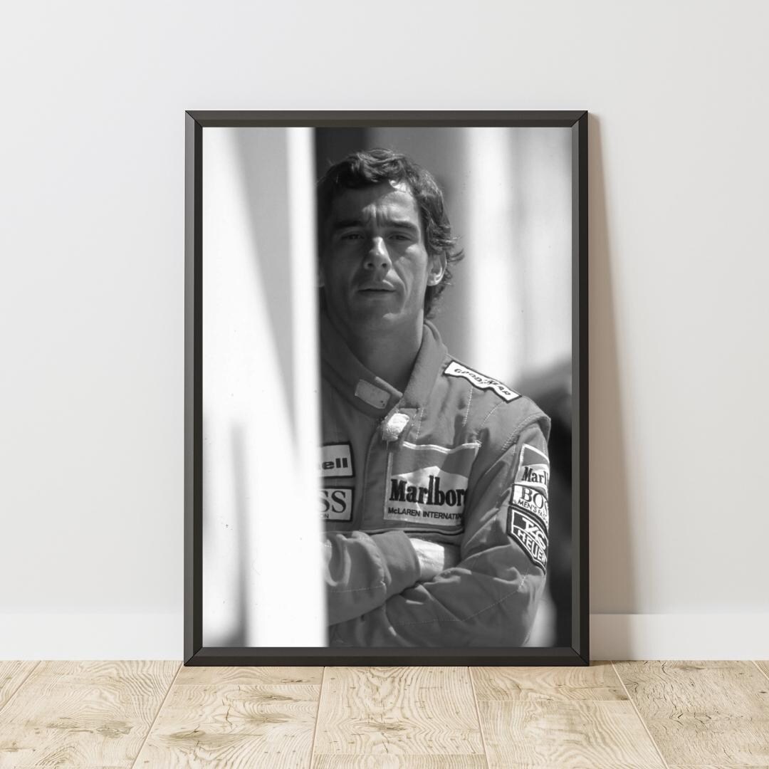 Ayrton Senna Poster, Ayrton Senna Print, Ayrton Senna Wall Art, Formula ...