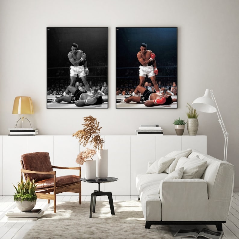Muhammad Ali Poster, Muhammad Ali Print, Muhammad Ali Wall Art, Black ...