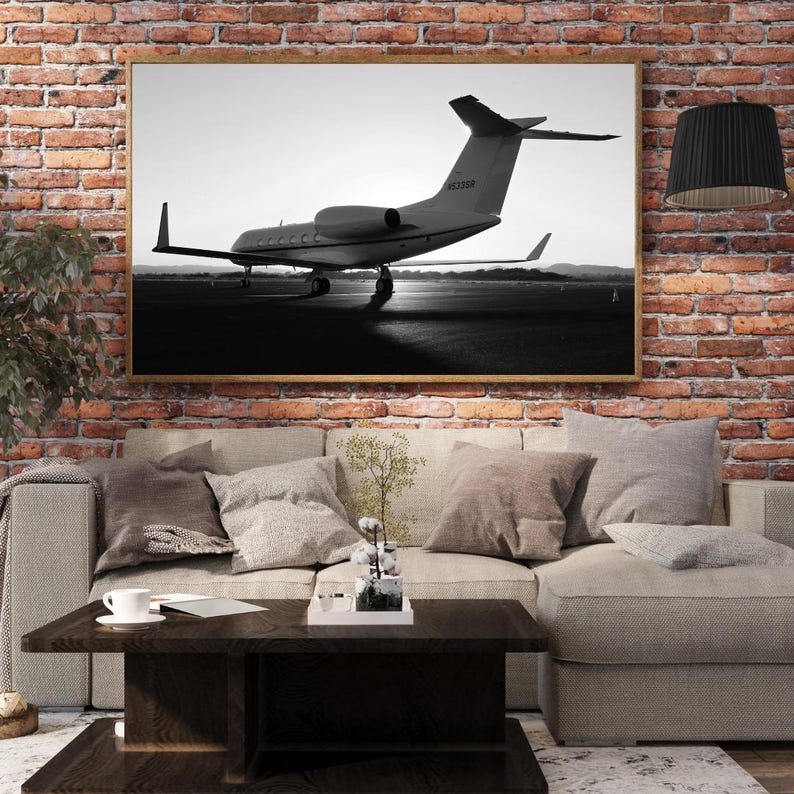 Private Jet Poster, Private Jet Print, Private Jet Wall Art, Airplane ...