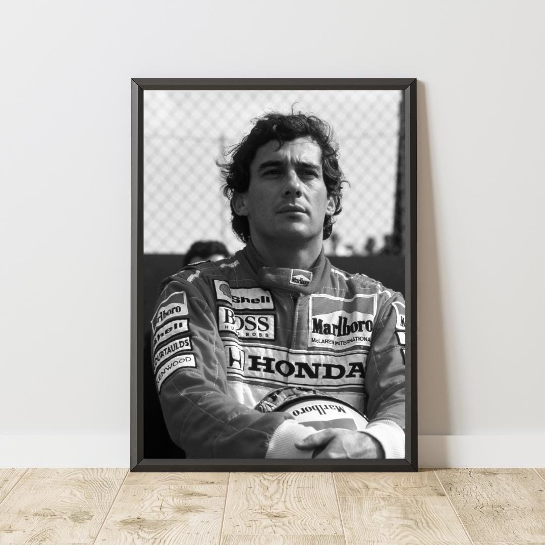 Ayrton Senna Poster, Ayrton Senna Print, Ayrton Senna Wall Art, Formula ...