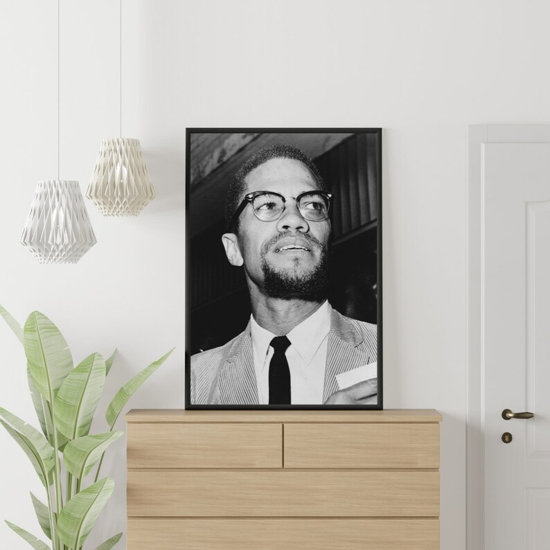 Malcolm X Poster, Malcolm X Print, Malcolm X Wall Art, Politics Poster ...