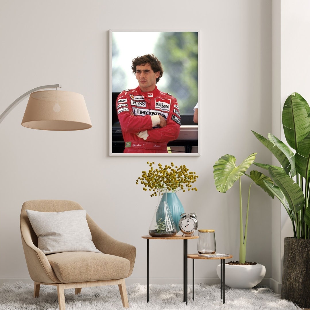 Ayrton Senna Poster, Ayrton Senna Print, Ayrton Senna Wall Art, Formula ...