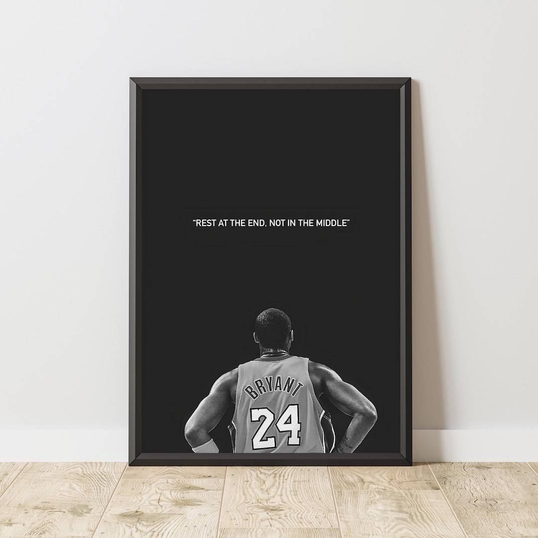 Kobe Bryant Motivational Poster, Motivational Print, Motivation Wall ...