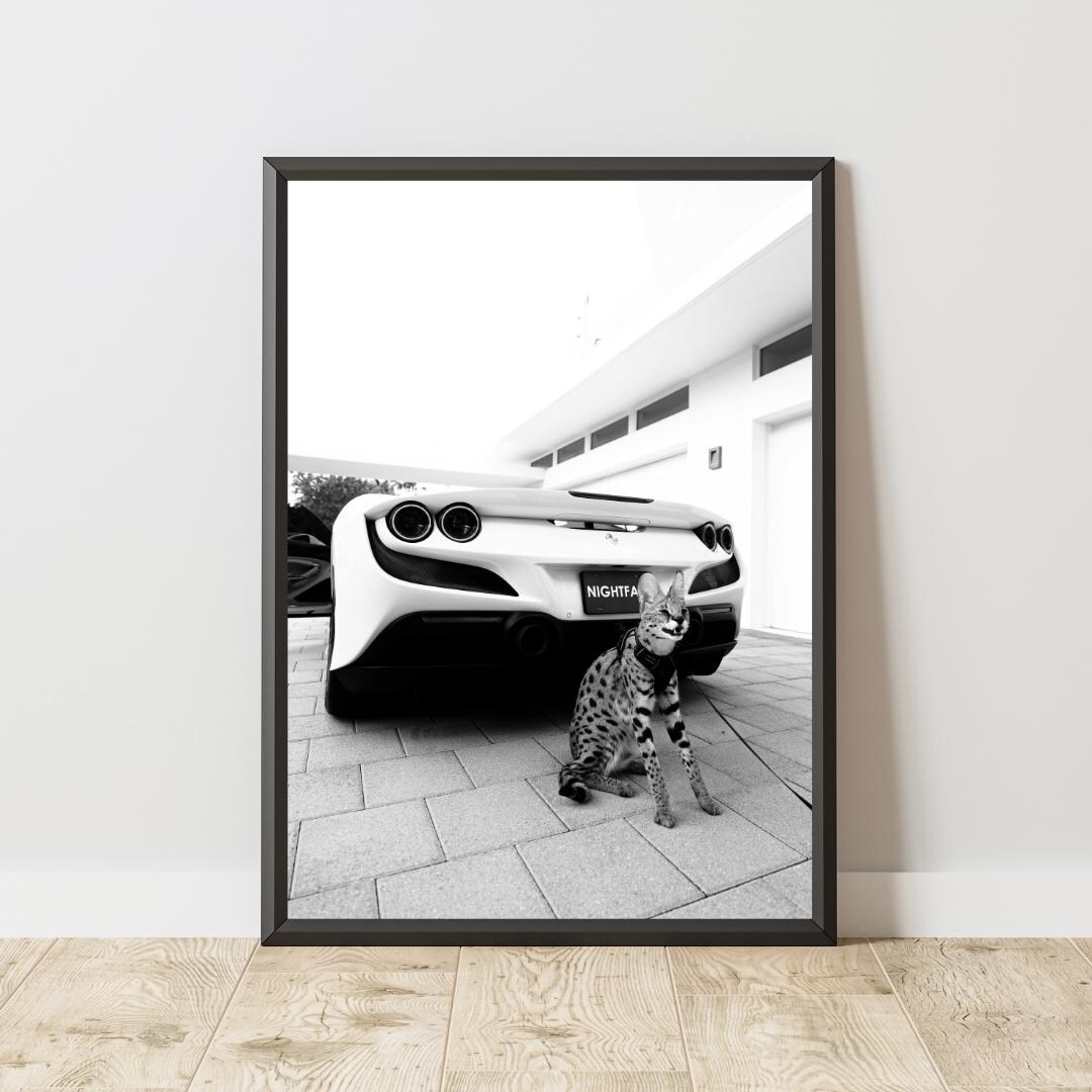 Ferrari F8 Poster, Ferrari Poster, Ferrari Print, Ferrari Wall Art ...