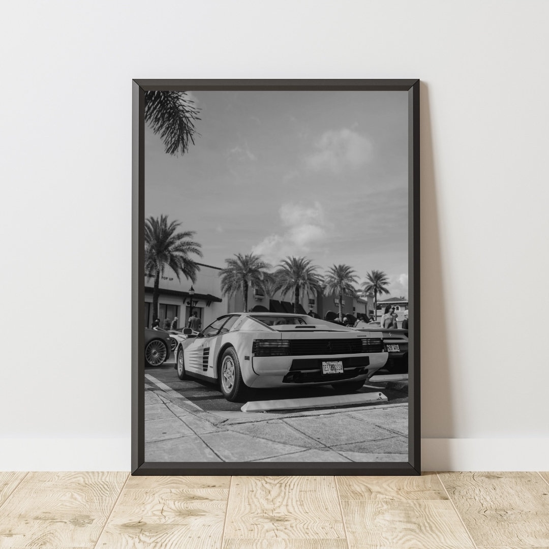 Ferrari Testarossa Poster, Vintage Ferrari Poster, Vintage Ferrari ...