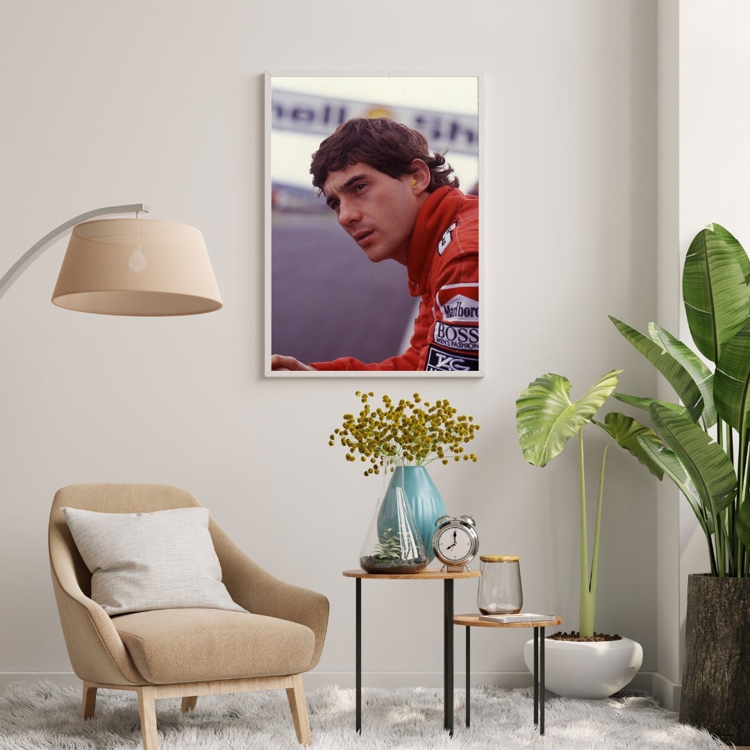 Ayrton Senna Poster, Ayrton Senna Print, Ayrton Senna Wall Art, Formula ...