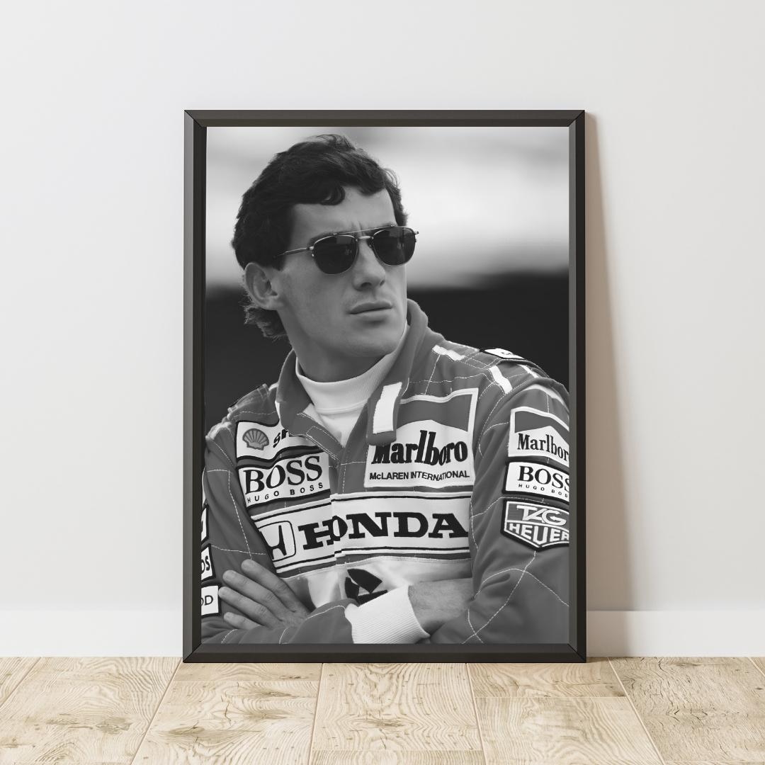 Ayrton Senna Poster, Ayrton Senna Print, Ayrton Senna Wall Art, Formula ...