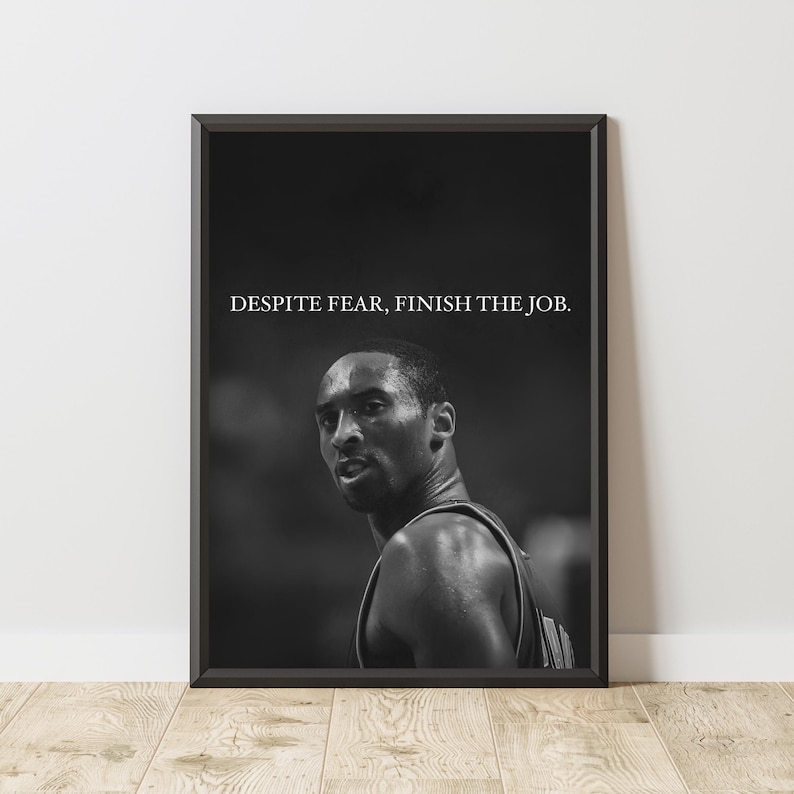 Kobe Bryant Motivational Poster, Motivational Print, Motivation Wall ...