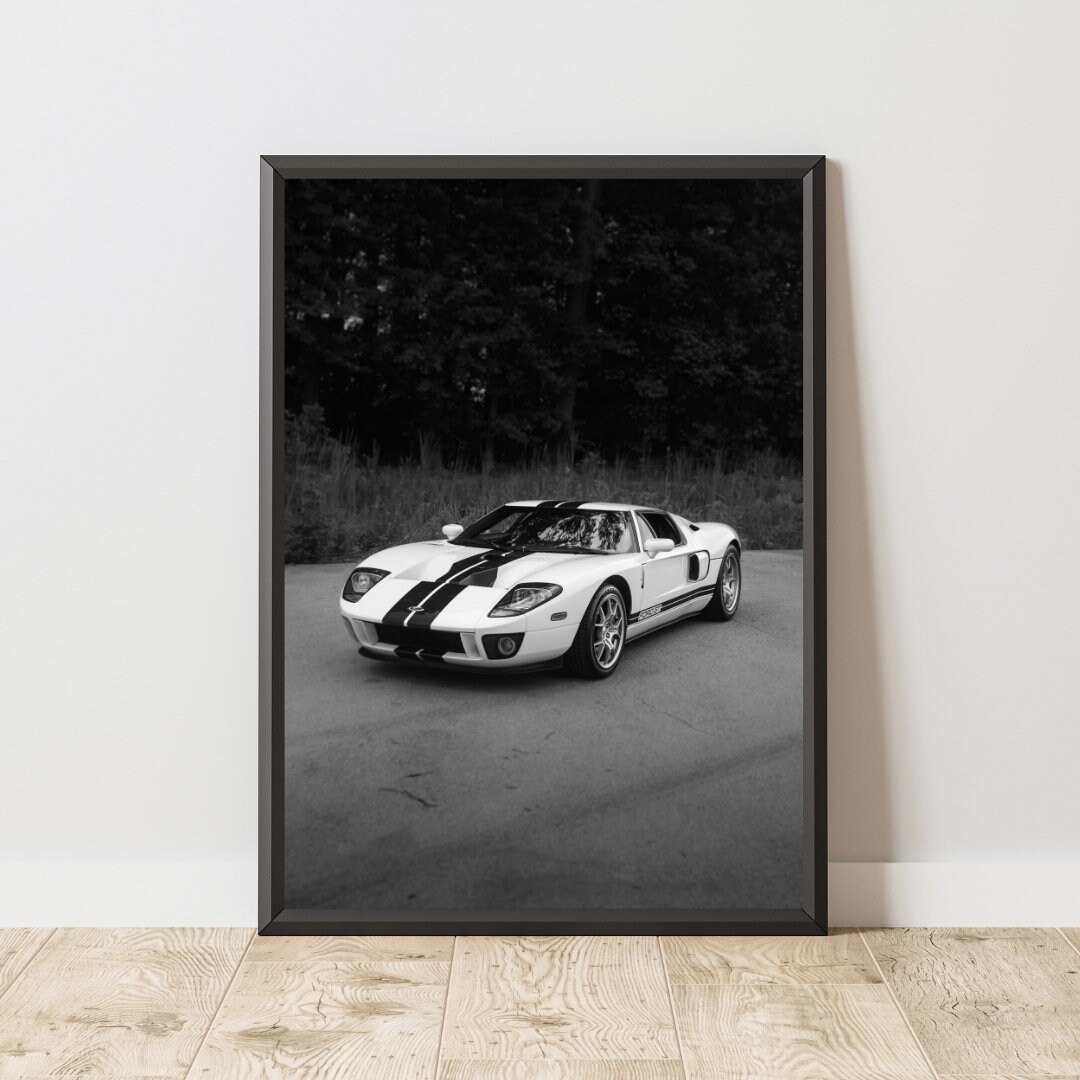 Vintage Ford GT Poster, Vintage Ford GT Print, Vintage Ford GT Wall Art ...