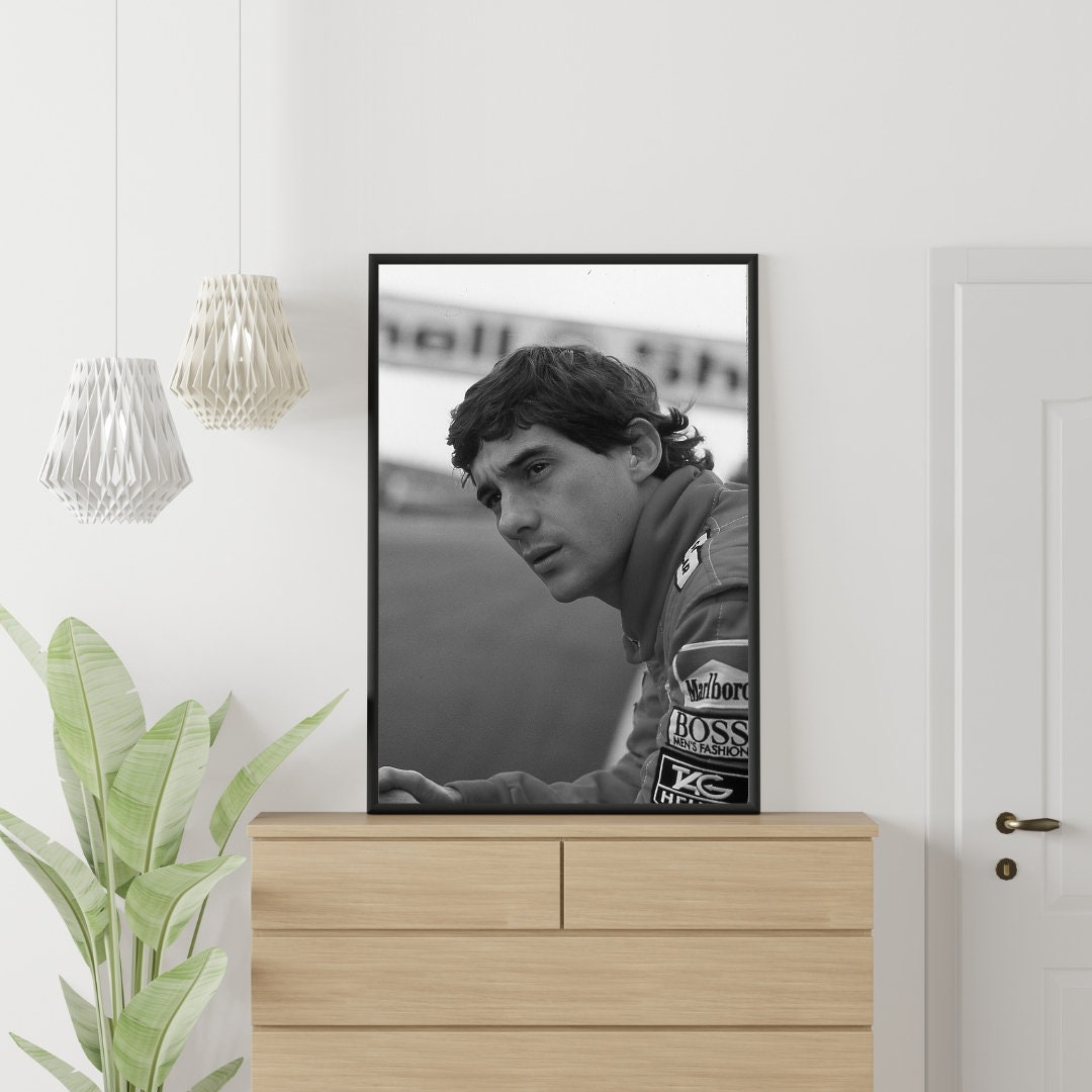 Ayrton Senna Poster, Ayrton Senna Print, Ayrton Senna Wall Art, Formula ...