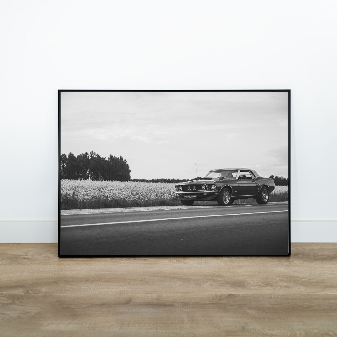 Vintage Ford Mustang Poster, Vintage Ford Mustang Print, Ford Mustang ...