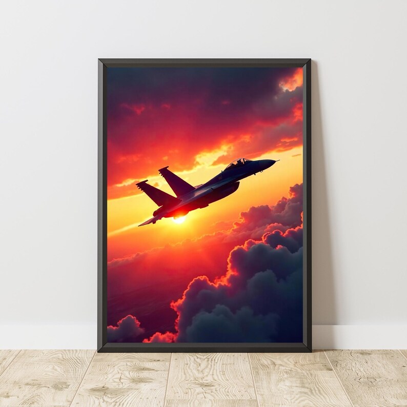 Fighter Jet Poster, Fighter Jet Print, Fighter Jet Wall Art, Military ...