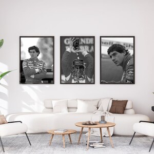 Ayrton Senna Poster, Ayrton Senna Print, Ayrton Senna Wall Art, Formula ...