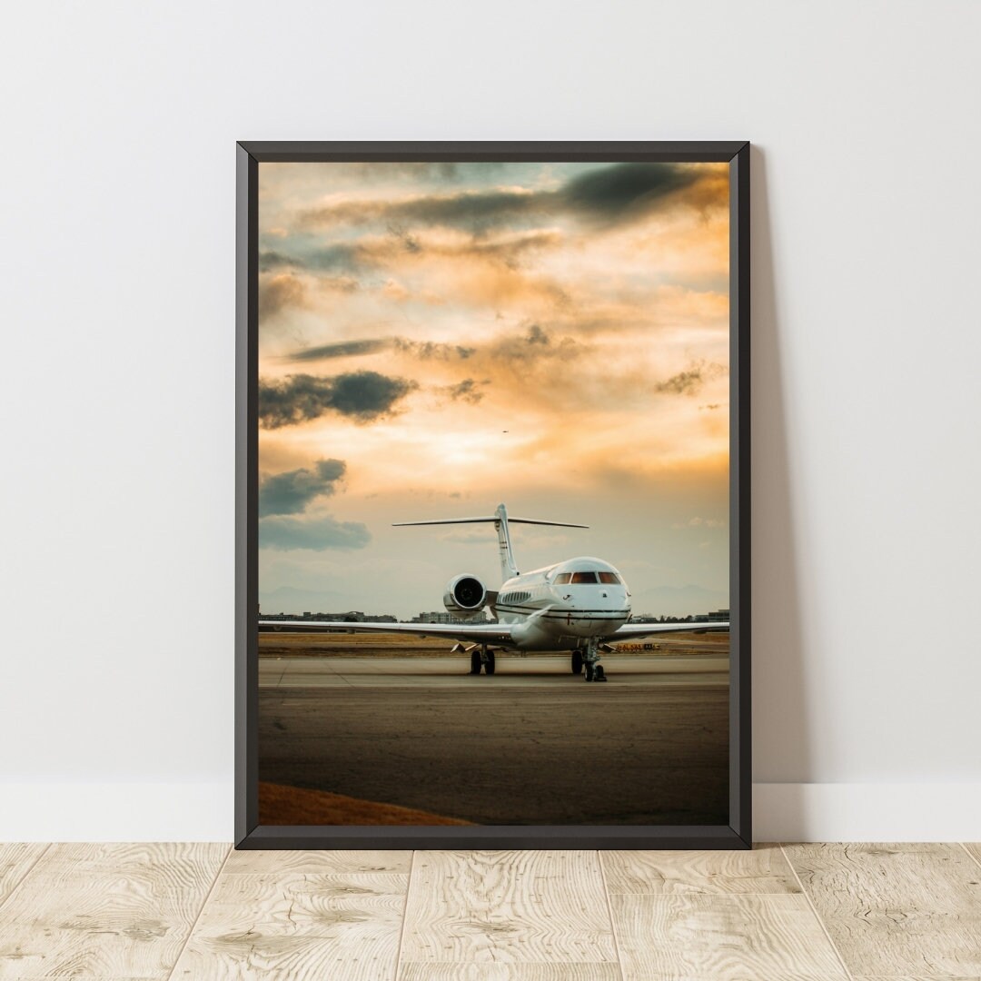 Private Jet Poster, Private Jet Print, Private Jet Wall Art, Airplane ...