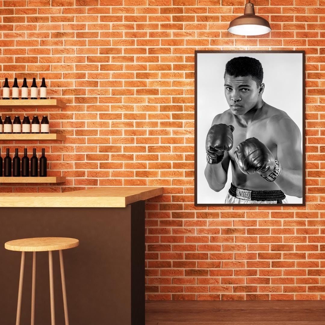 Muhammad Ali Poster, Muhammad Ali Print, Muhammad Ali Wall Art, Black ...