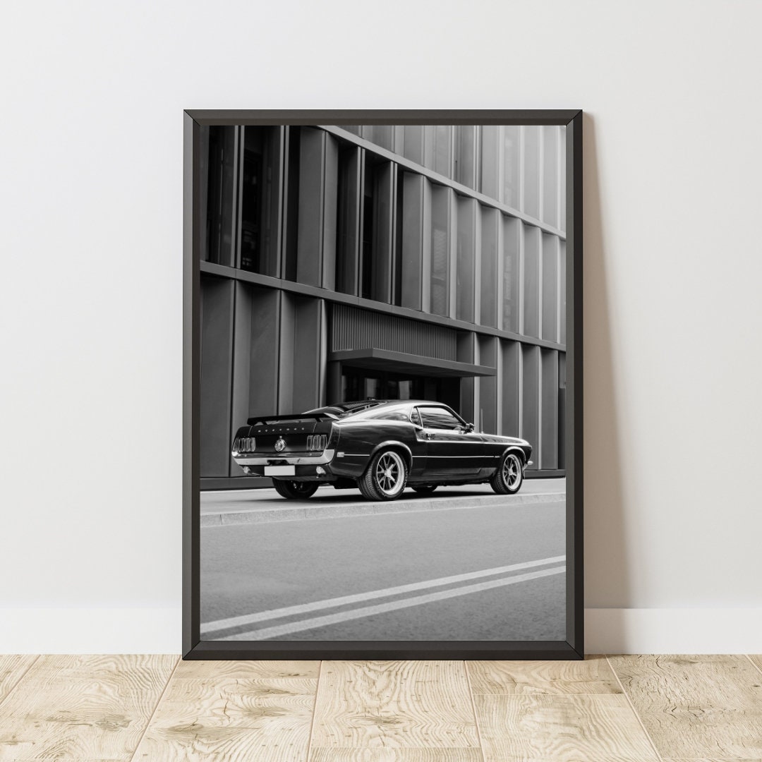 Vintage Ford Mustang Poster, Vintage Ford Mustang Print, Ford Mustang ...
