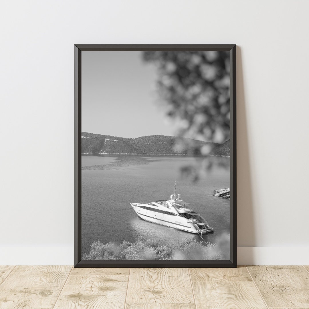 Yacht Poster, Yacht Print, Yacht Wall Art, Boat Poster, Boat Print ...