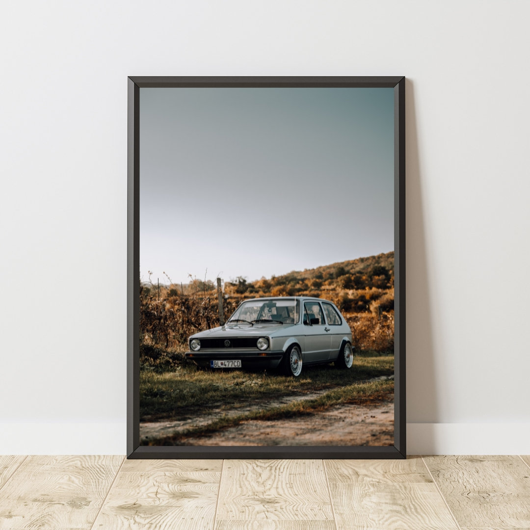 Vintage Volkswagen Golf Poster, Vintage Volkswagen Golf Print, Vintage ...