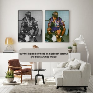 Kobe Bryant Poster, Kobe Bryant Print, Kobe Bryant Wall Art, Basketball ...