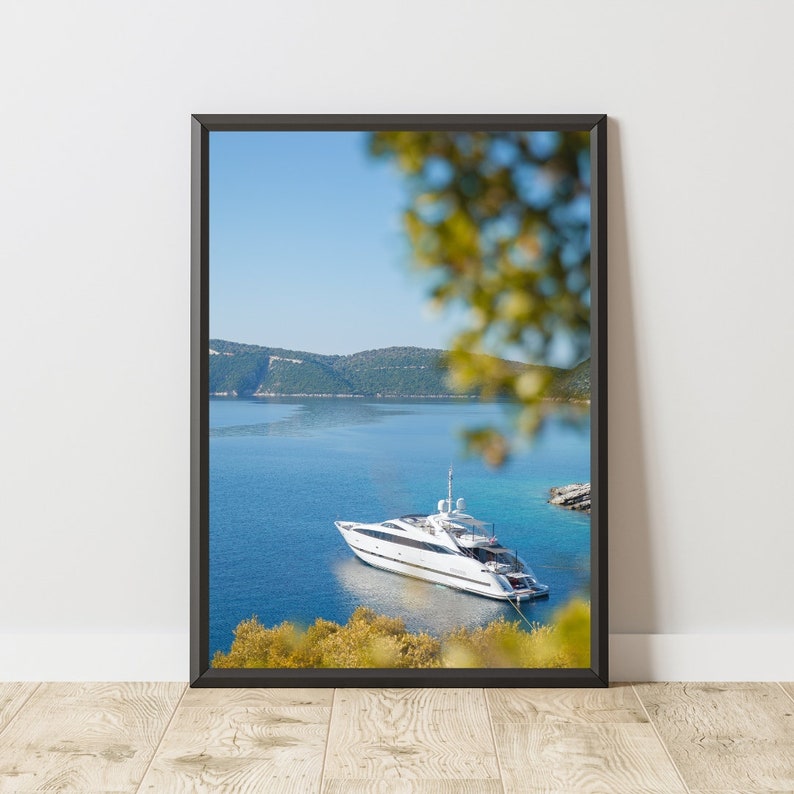 Yacht Poster, Yacht Print, Yacht Wall Art, Boat Poster, Boat Print ...